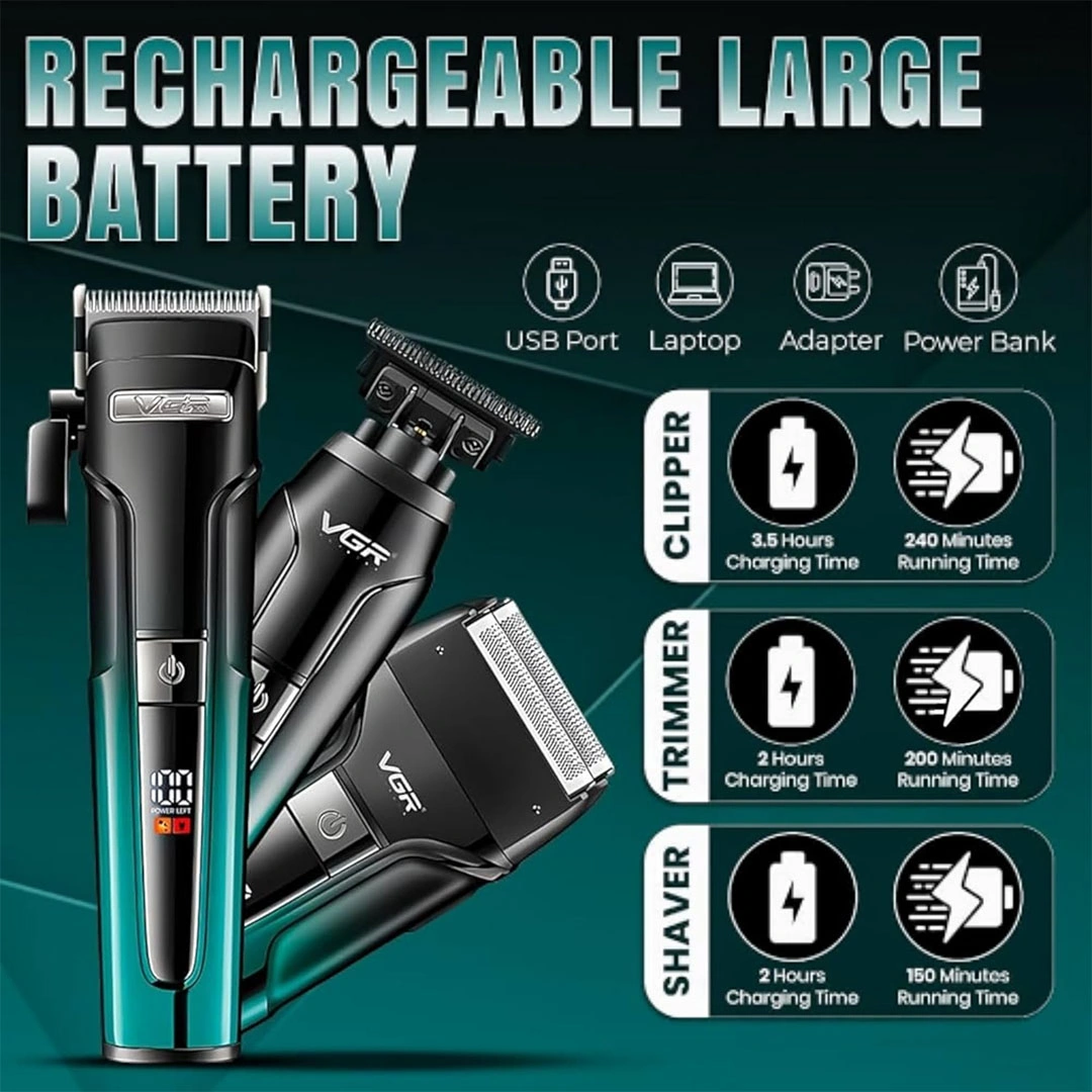 VGR V-694: مجموعة شاملة للعناية بالشعر والدقن