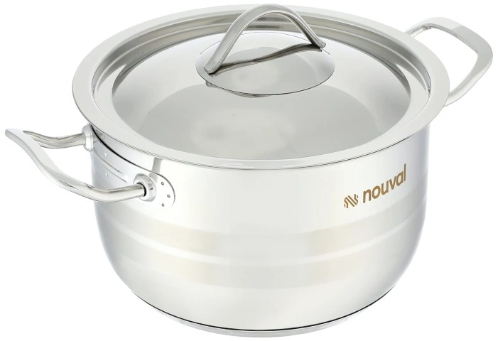 Nouval حلة ستانلس ستيل - 18 سم