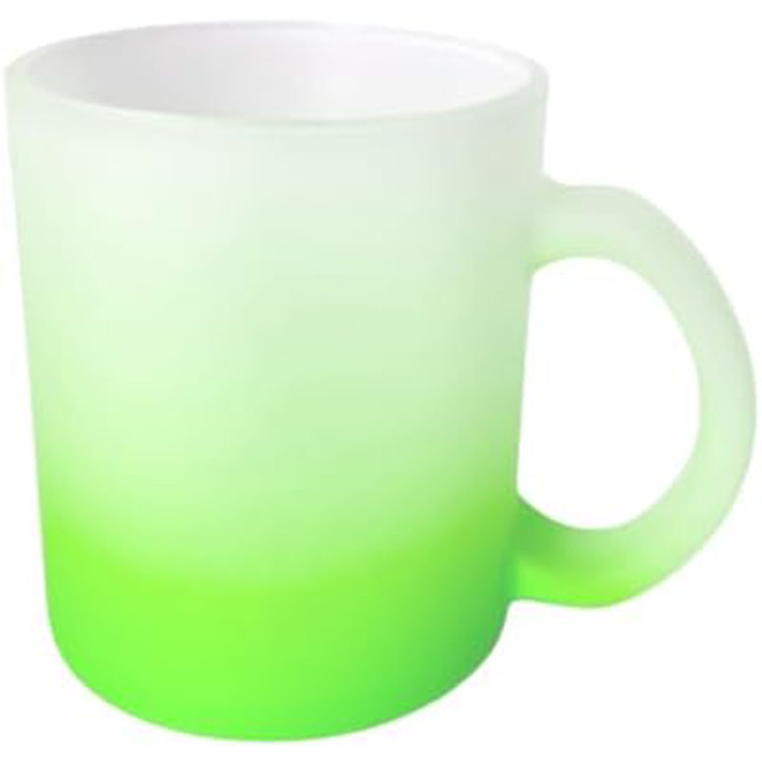 مج قهوة سيراميك أنيق وعازل للحرارة 350 مل أخضر/أبيض