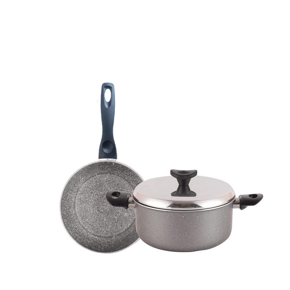 حلة وطاسة جرانيت بيد بكاليت - مقاس 20