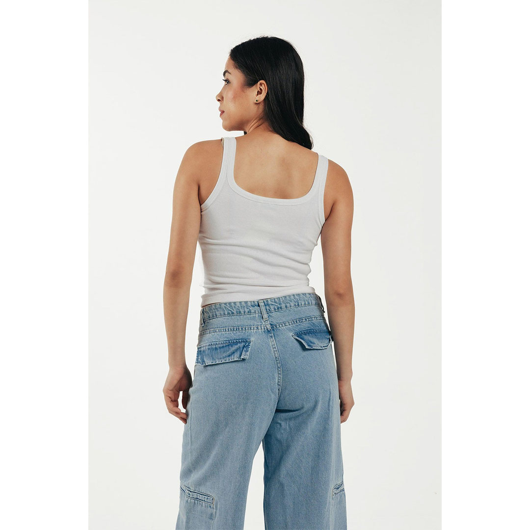 17776 توب بدون أكمام حريمي أبيض