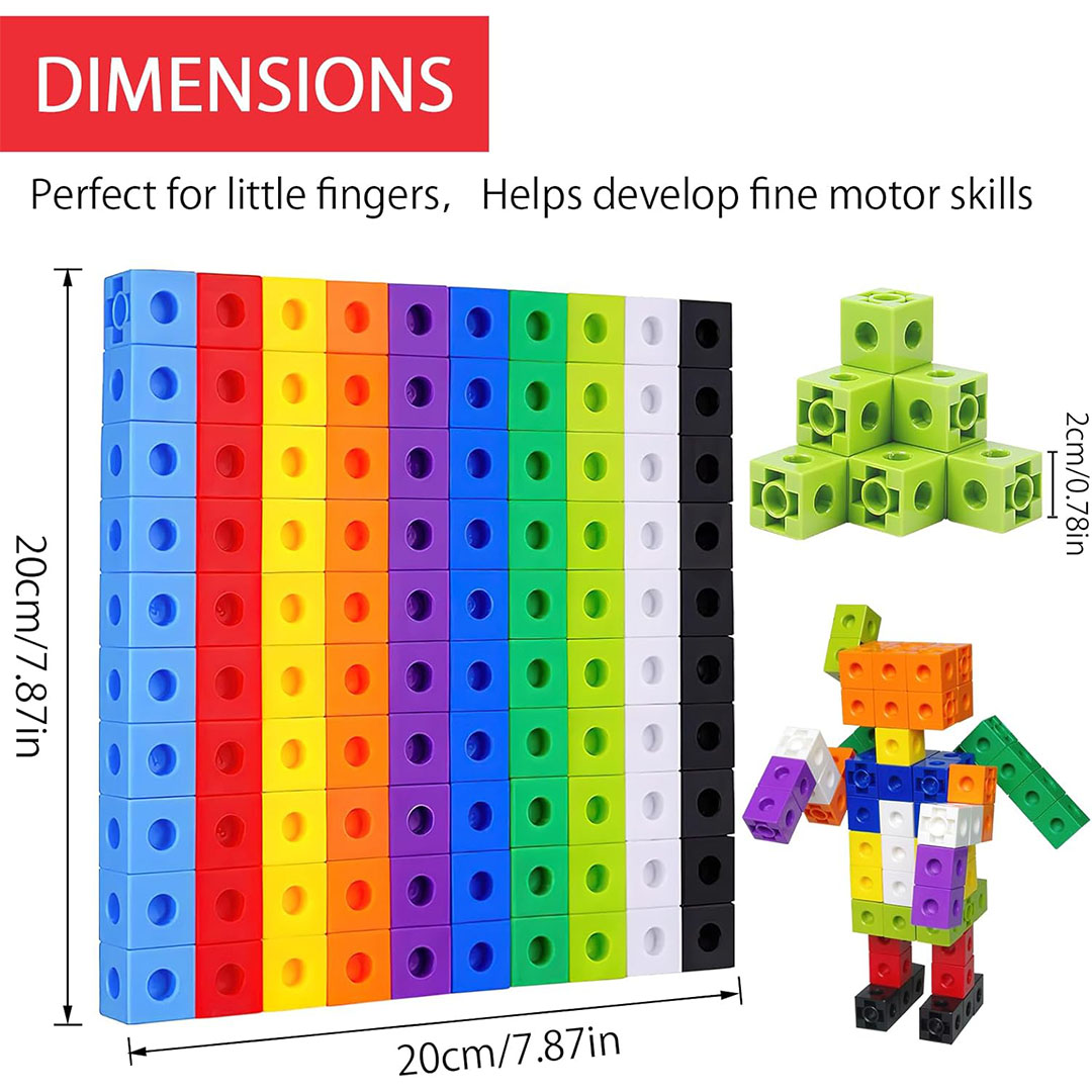 لعبة مكعبات صغيرة للأطفال - 100 قطعة لتنمية المهارات