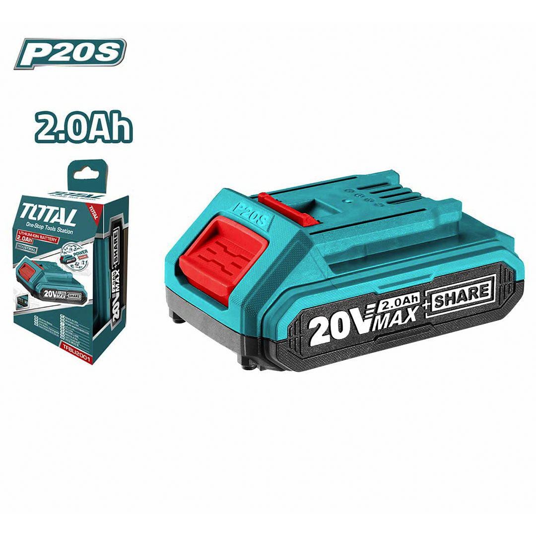 بطارية توتال ليثيوم 20 فولت 2 أمبير - TFBLI20011