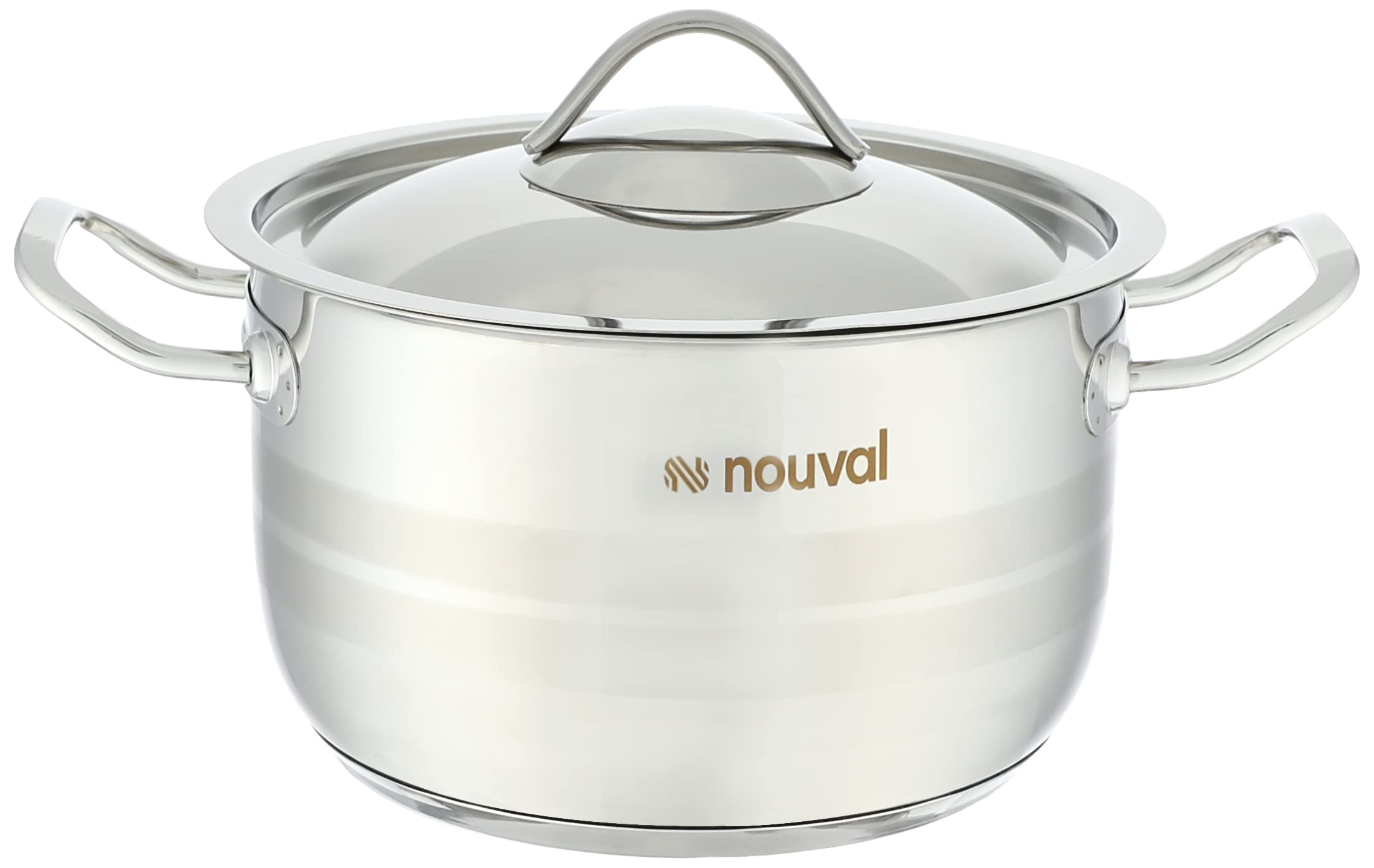 Nouval حلة ستانلس ستيل - 18 سم